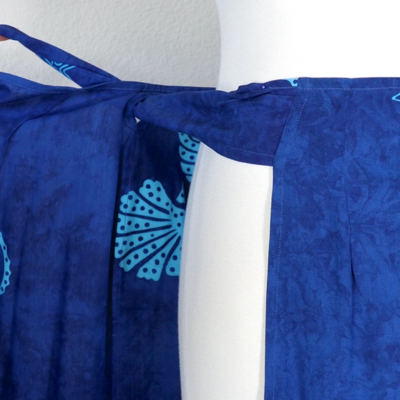 Bali Batiks | Skirts | Vintage Rayon Wrap Skirt In Tropical Seashell ...